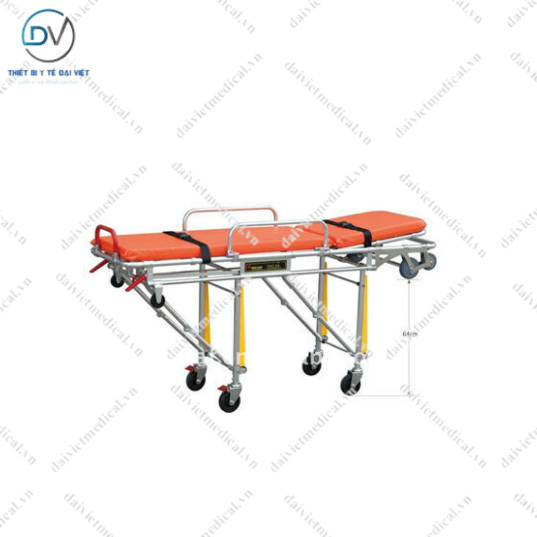 Xe đẩy cáng trên xe cứu thương YDC-3A – RED LEAF – daivietmedical.vn